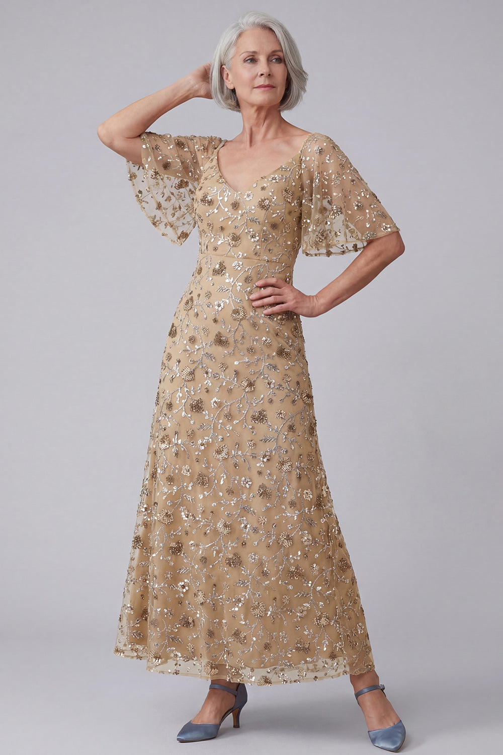 Zapakasa Women Plus Size Twilight V Neck Mother of the Bride Dress ...